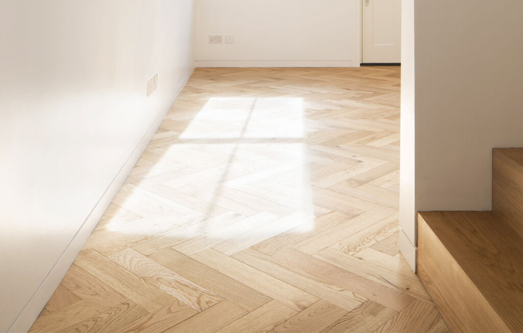 Almond Herringbone Wood Flooring | Ted Todd Fine Wood Floors